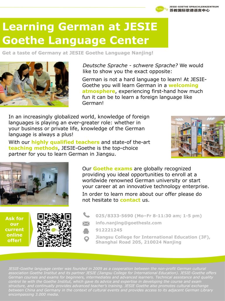 Learning German at JESIE Goethe Language Center – Baden-Württemberg ...